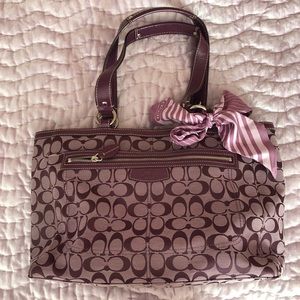 Coach | Bags | Coach Tote Bag With Silk Scarf | Poshmark